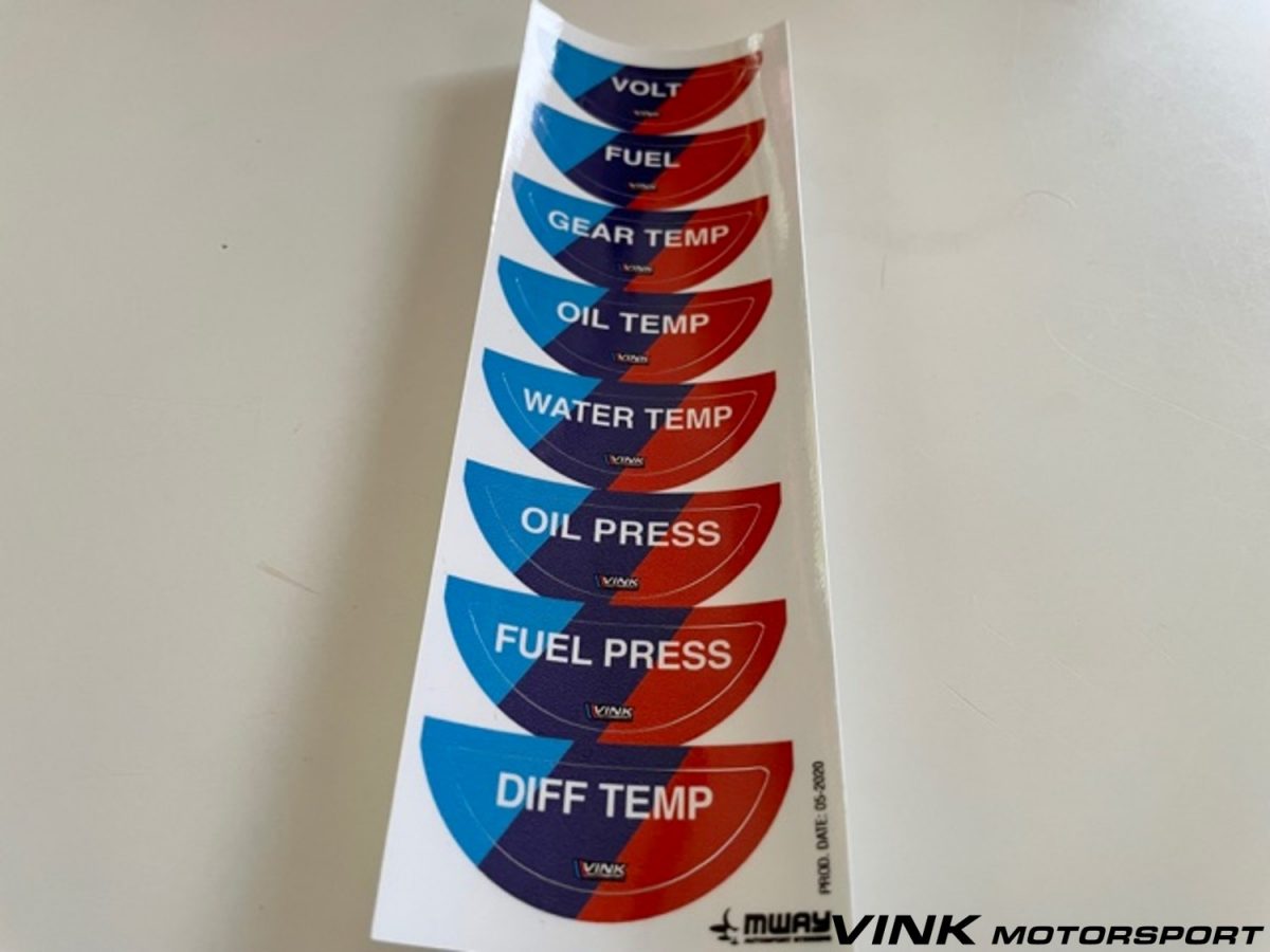 Dashboard stickers – Vink Motorsport